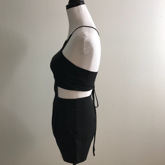 Pants & Jumpsuits | Black Romper With Open Back | Poshmark